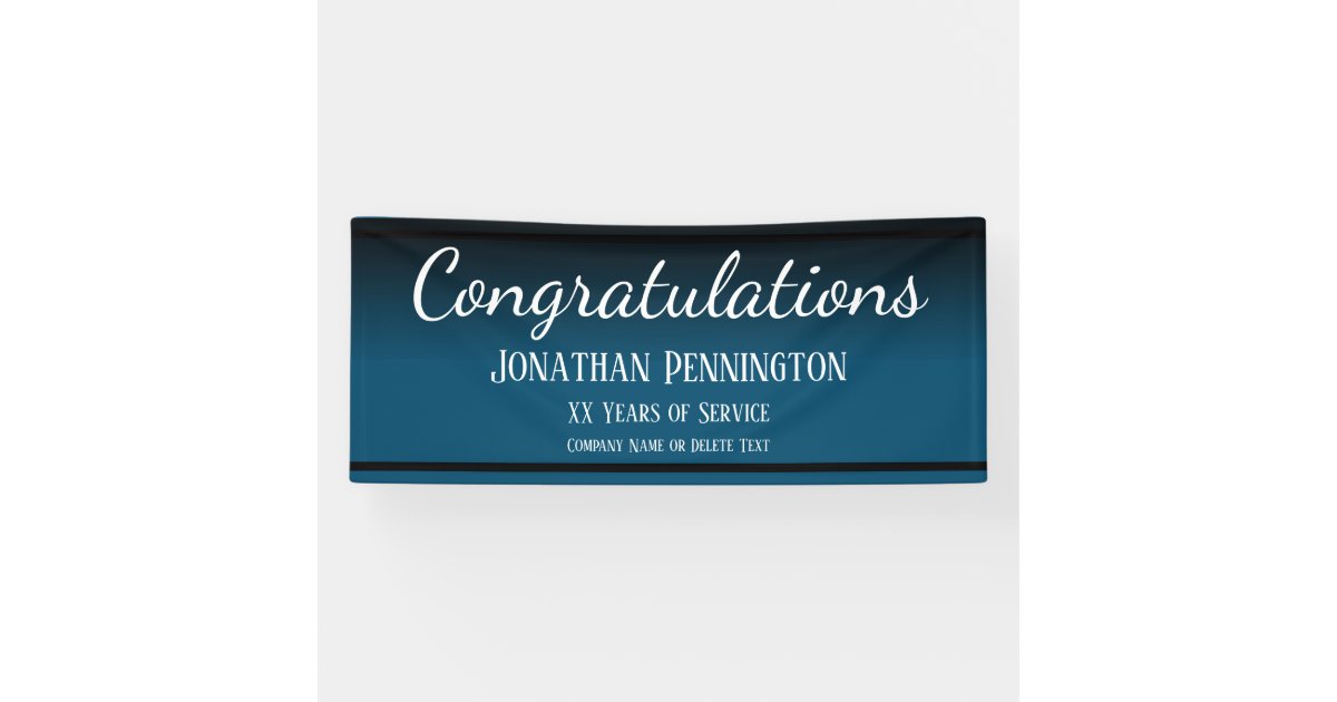 Retirement Congratulations Years of Service Banner | Zazzle