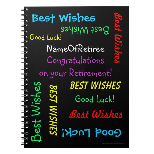 Retirement FUN Black Colourful Memory Book | Zazzle.co.uk