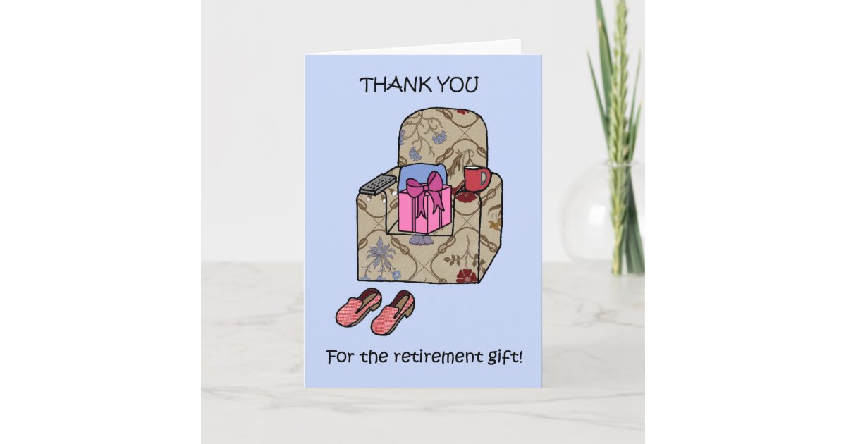 Retirement Gift Thank You Thank You Card Zazzle co uk retirement-gift-thank-you-thank-you-card-zazzle-co-uk