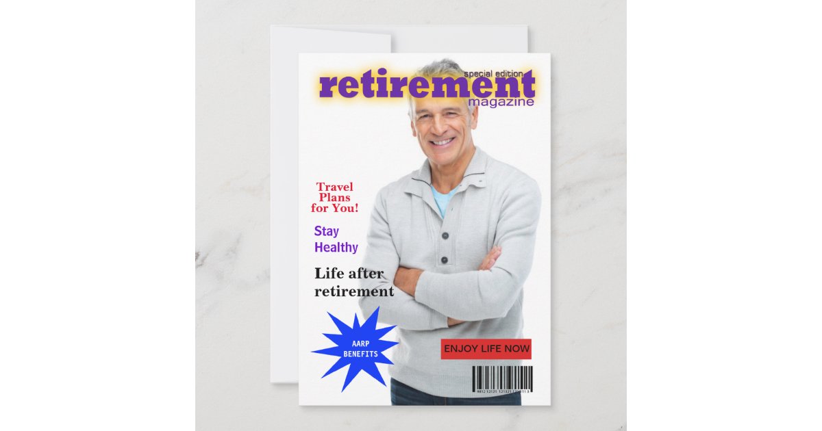 Retirement Magazine Cover Invitation | Zazzle