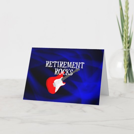Retirement Rocks, Rocking Guitar Card | Zazzle.co.uk