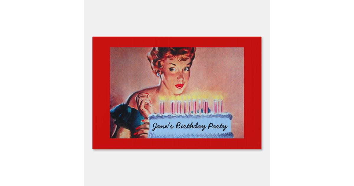 Retro 1950s Birthday Sign | Zazzle