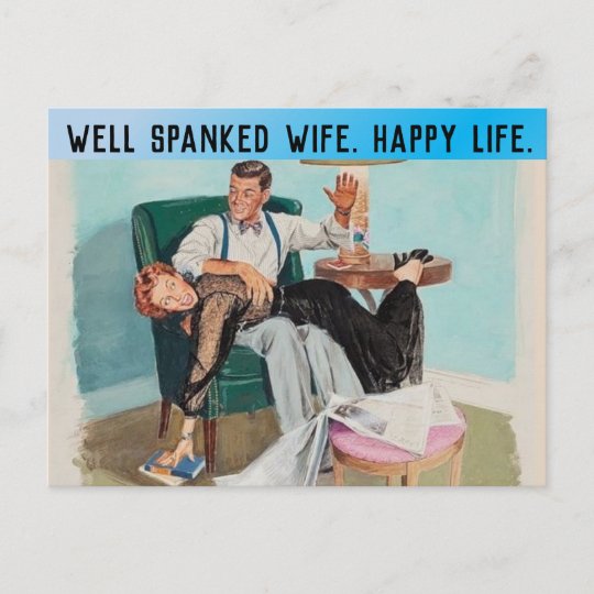 Retro 1950s Couple Spanking Postcard Uk