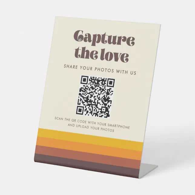 Retro 60s Vintage Capture the love Pedestal Sign | Zazzle