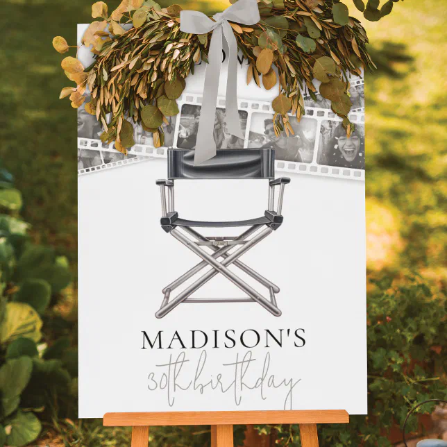 Retro Adult Birthday Sign Personalised Film Strip | Zazzle