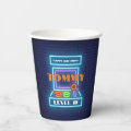 Retro Arcade Game Birthday Party Paper Cups | Zazzle