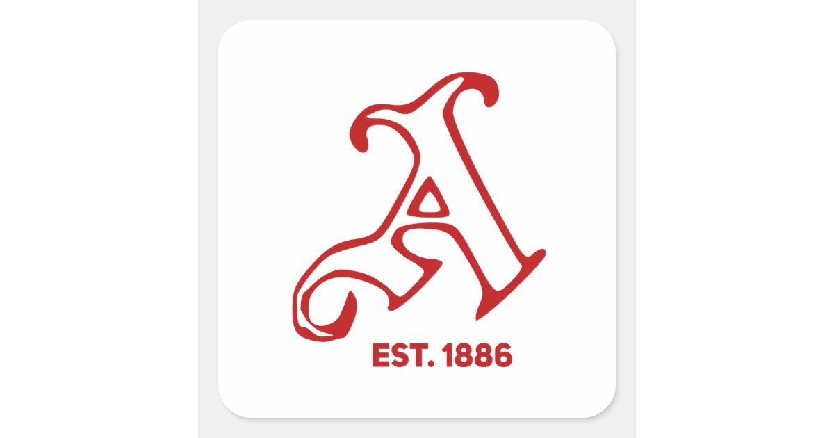 Retro Arsenal Square Sticker | Zazzle