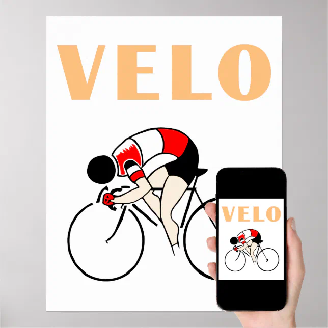 Retro art deco design cycling velo (2) poster | Zazzle