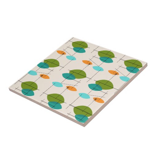 Retro Atomic Mobile Pattern Ceramic Tile | Zazzle