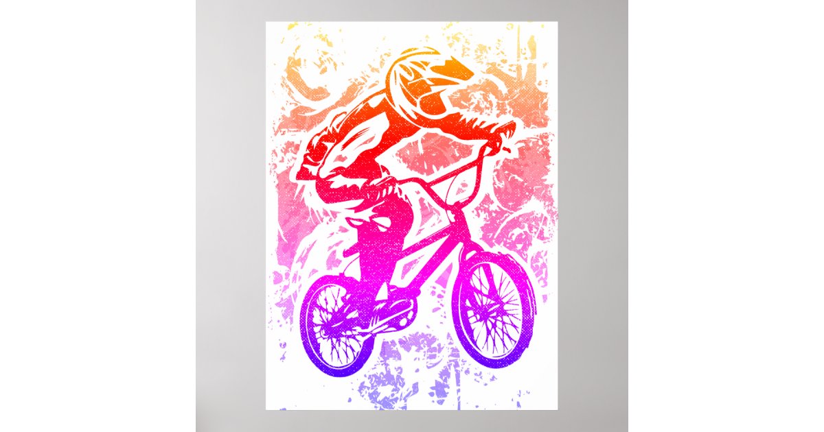 Retro Bmx Poster - Vintage Bmx Bike Poster Print | Zazzle
