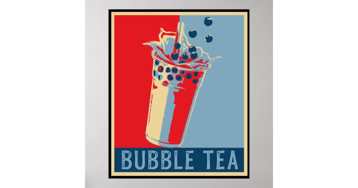 Retro Bubble Tea Gift Men Bubble Tea Boba Tea Poster | Zazzle