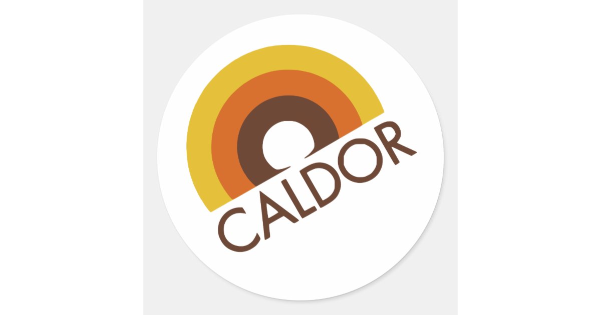Retro Caldor Department Store Logo Classic Round Sticker | Zazzle