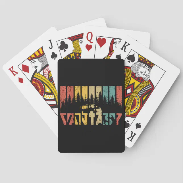 Retro Camper Van Life - Vintage Vanlife Playing Cards | Zazzle
