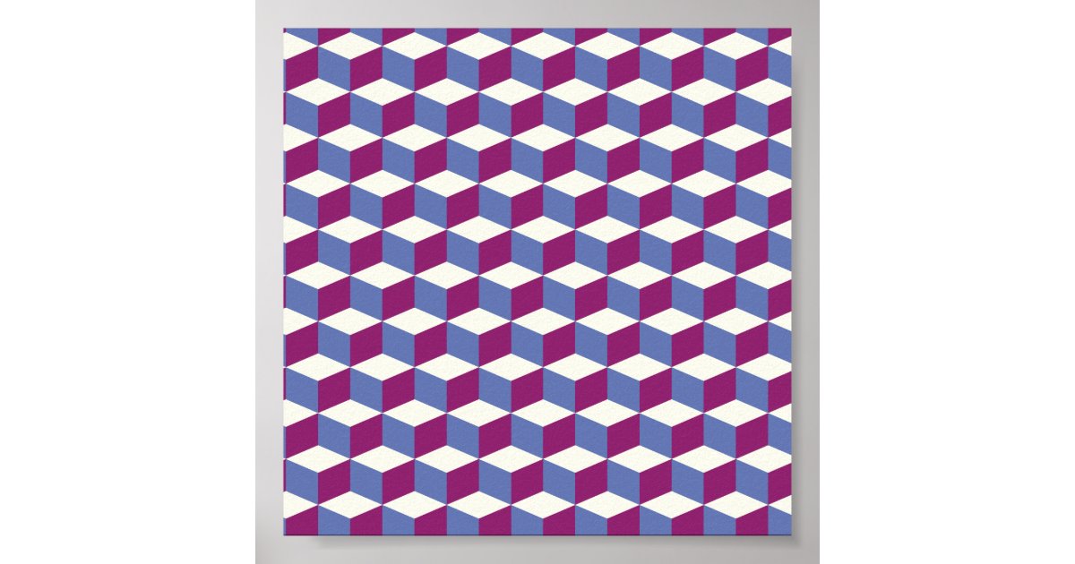 Retro Cubes Poster | Zazzle