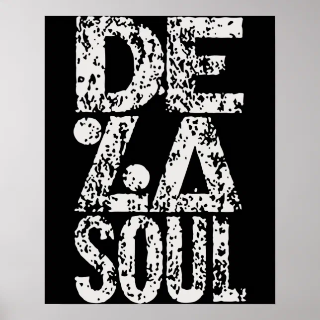 Retro De La Soul Cool Music Gifts For Fan Poster | Zazzle