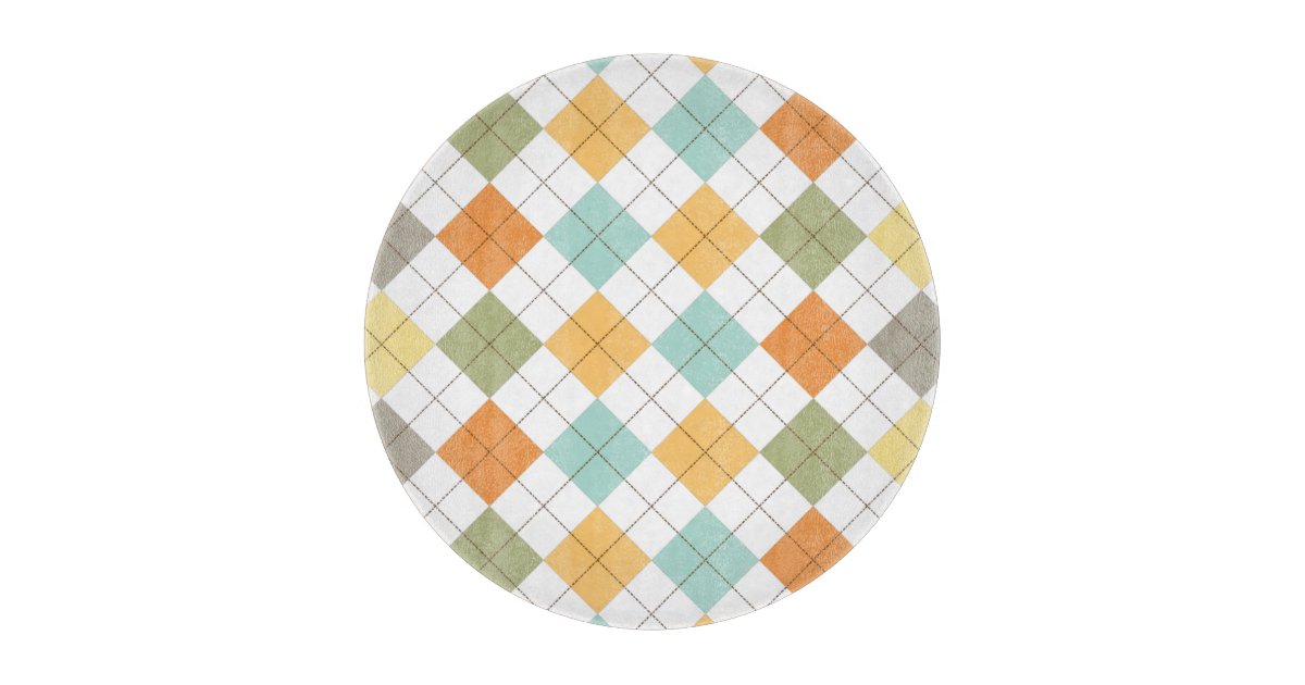 Retro Diamond Pattern Cutting Board | Zazzle