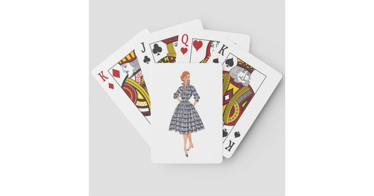 Retro Fashion Playing Cards | Zazzle