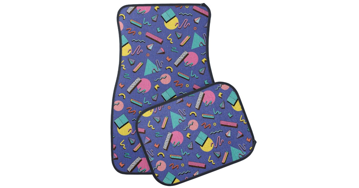Retro Geometric Pattern Car Mat | Zazzle
