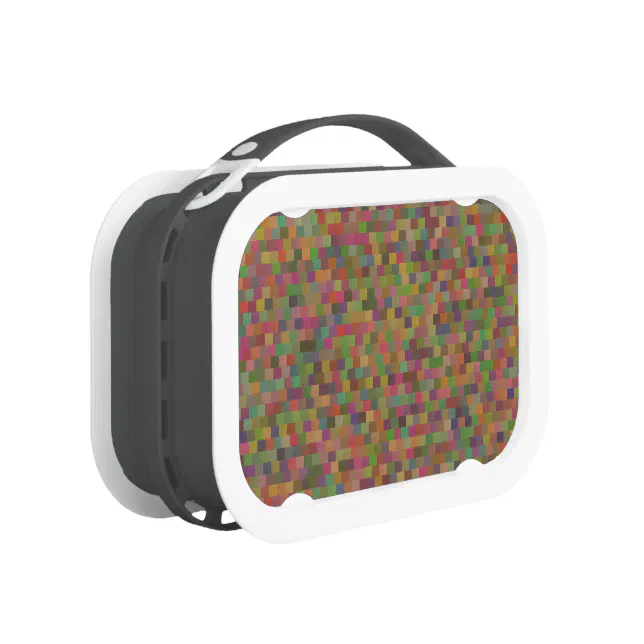 Retro Geometric Squares Elegant Pattern Lunch Box | Zazzle