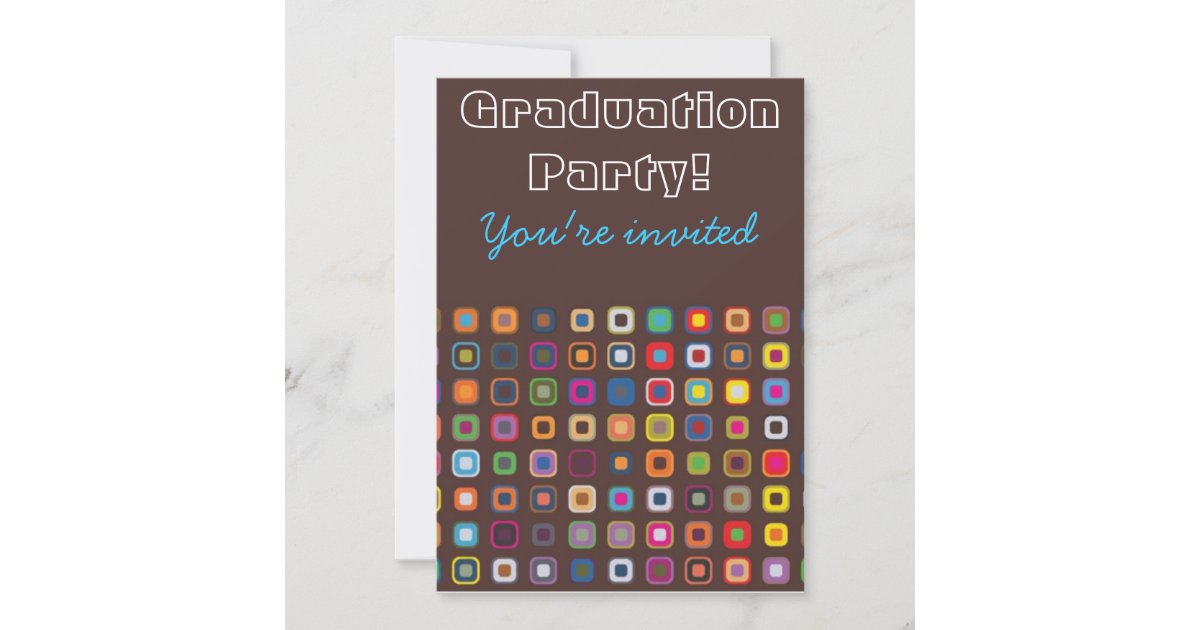 Retro Graduation Party Invitation (Customisable) | Zazzle