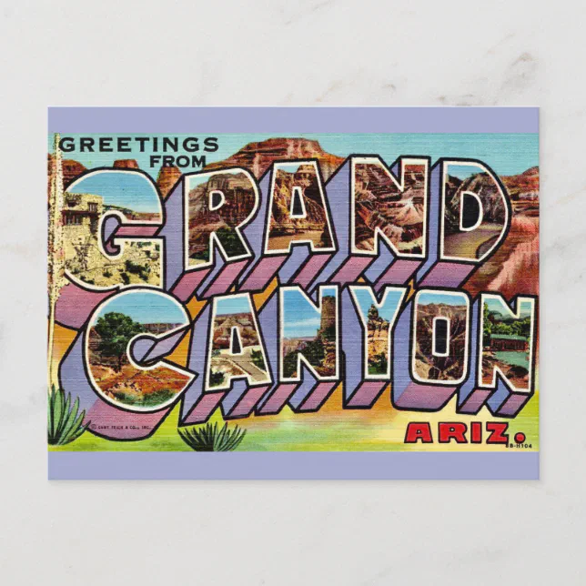 Retro Grand Canyon Postcard | Zazzle