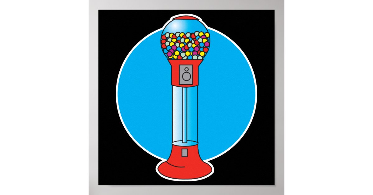 retro gumball machine poster | Zazzle