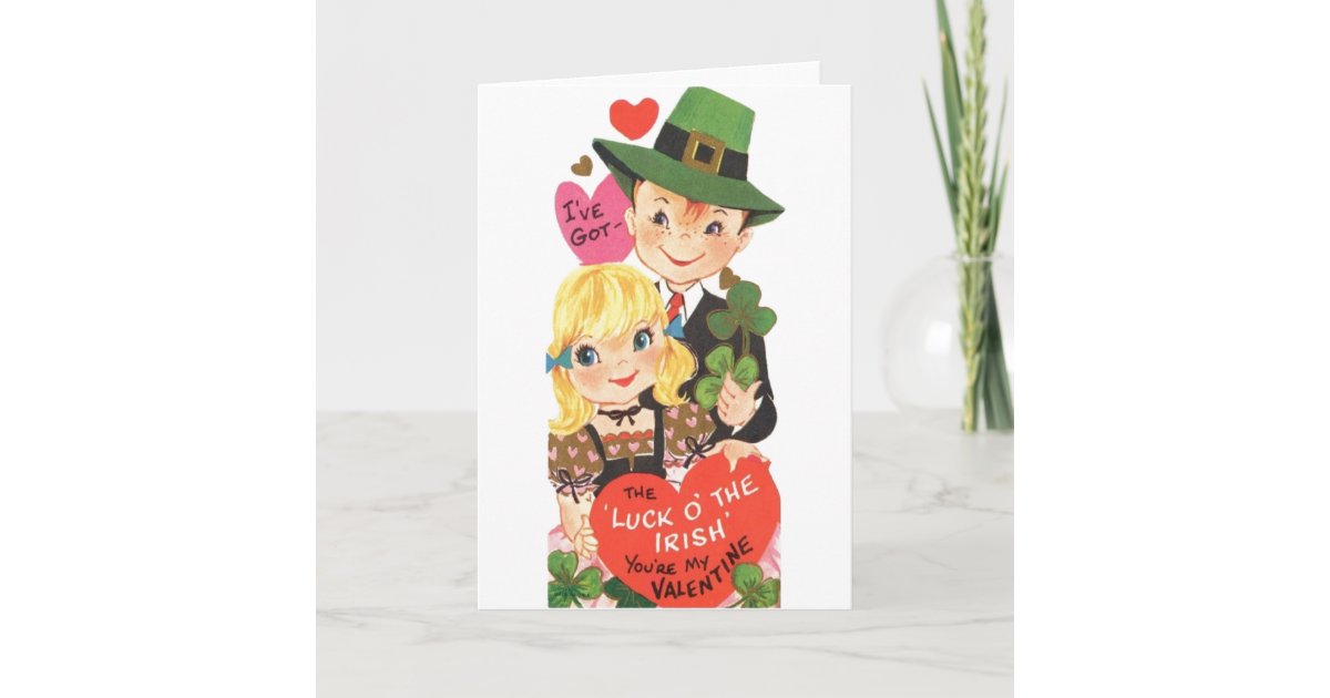 Retro Irish Valentine's Day Card | Zazzle