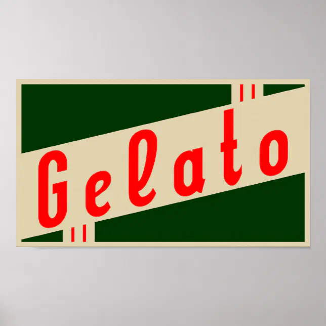 retro italian gelato poster | Zazzle
