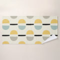 Retro Mid Century Modern Geometric Pattern Bath Towel Set | Zazzle