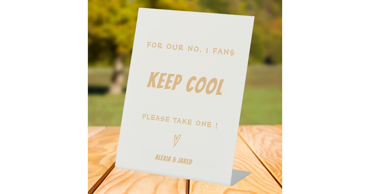 Retro Minimalist Number One Fans Wedding Sign | Zazzle