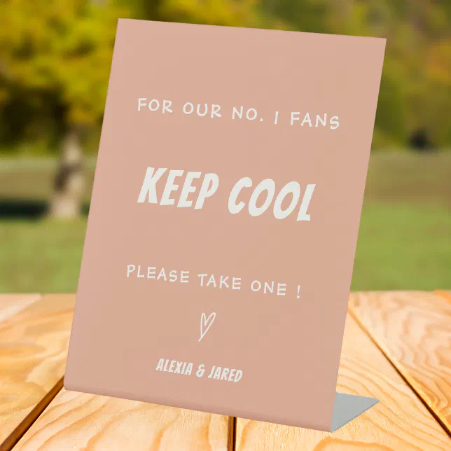 Retro Minimalist Number One Fans Wedding Sign | Zazzle