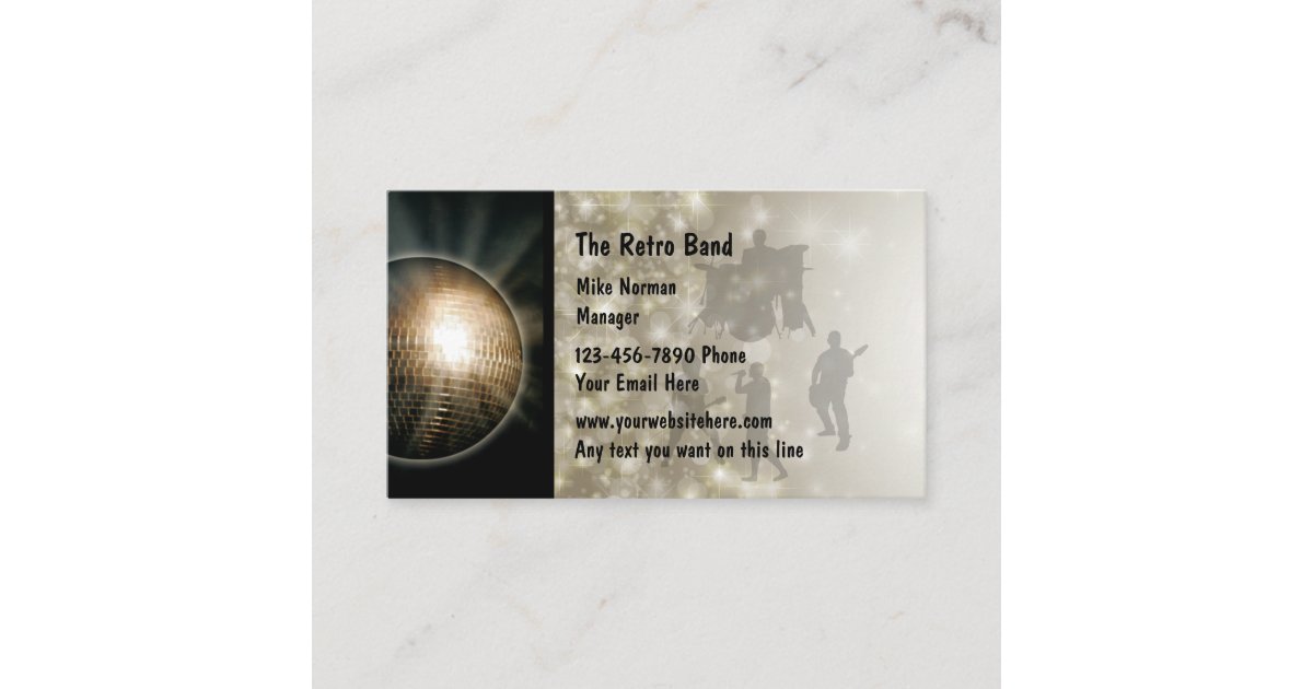 Retro Music Band Business Card | Zazzle