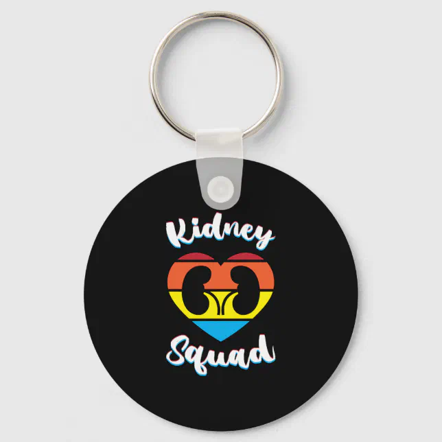 Retro Nephrology Team Dialysis Nurse Kidney Squad Key Ring | Zazzle