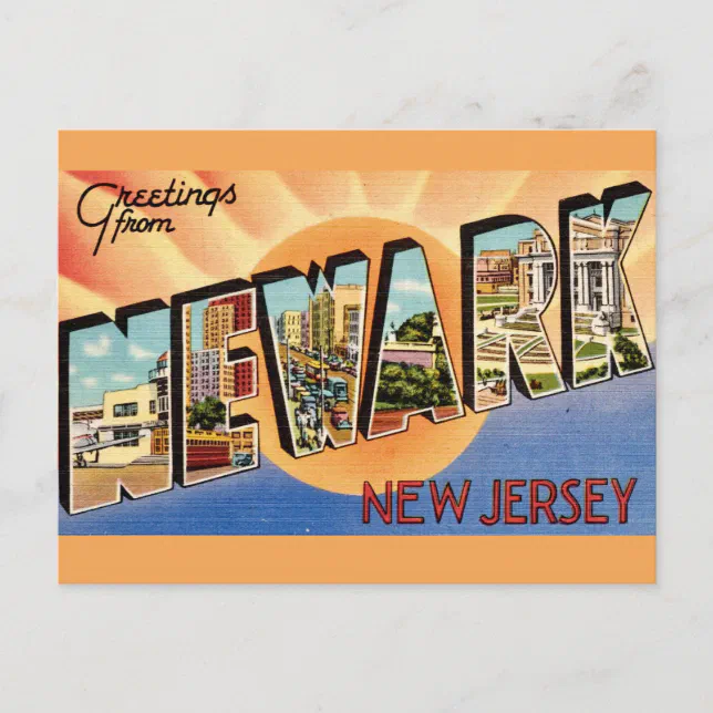 Retro Newark NJ Postcard | Zazzle