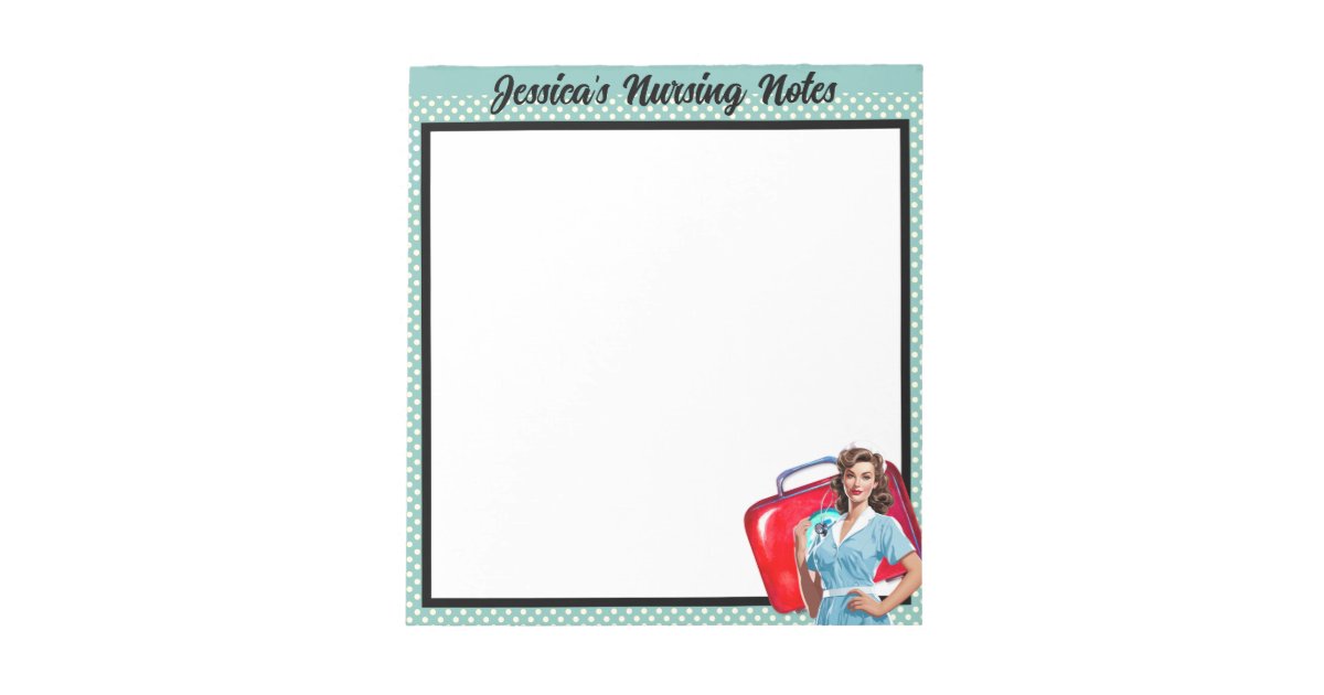 Retro Nurse Pinup_ Nursing Notes | Zazzle Retro Nurse Pinup_ Nursing Notes | Zazzle