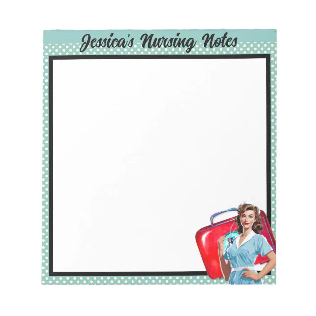 Retro Nurse Pinup_ Nursing Notes | Zazzle Retro Nurse Pinup_ Nursing Notes | Zazzle