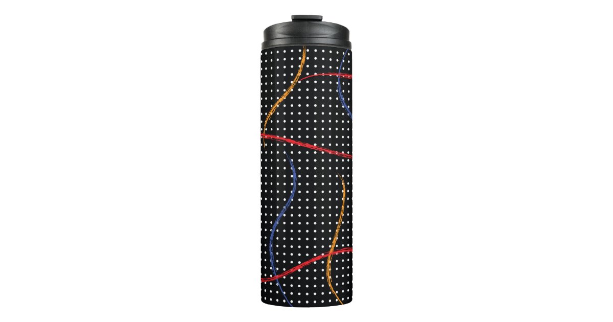 Retro Paint Splatter and Dots Thermal Tumbler | Zazzle
