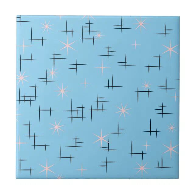 Retro Pattern Atomic Age Tile | Zazzle