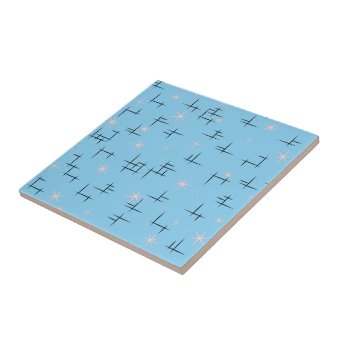 Retro Pattern Atomic Age Tile | Zazzle