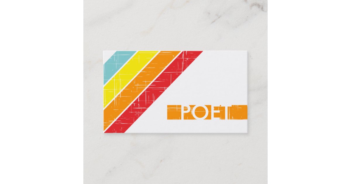 retro POET Business Card | Zazzle