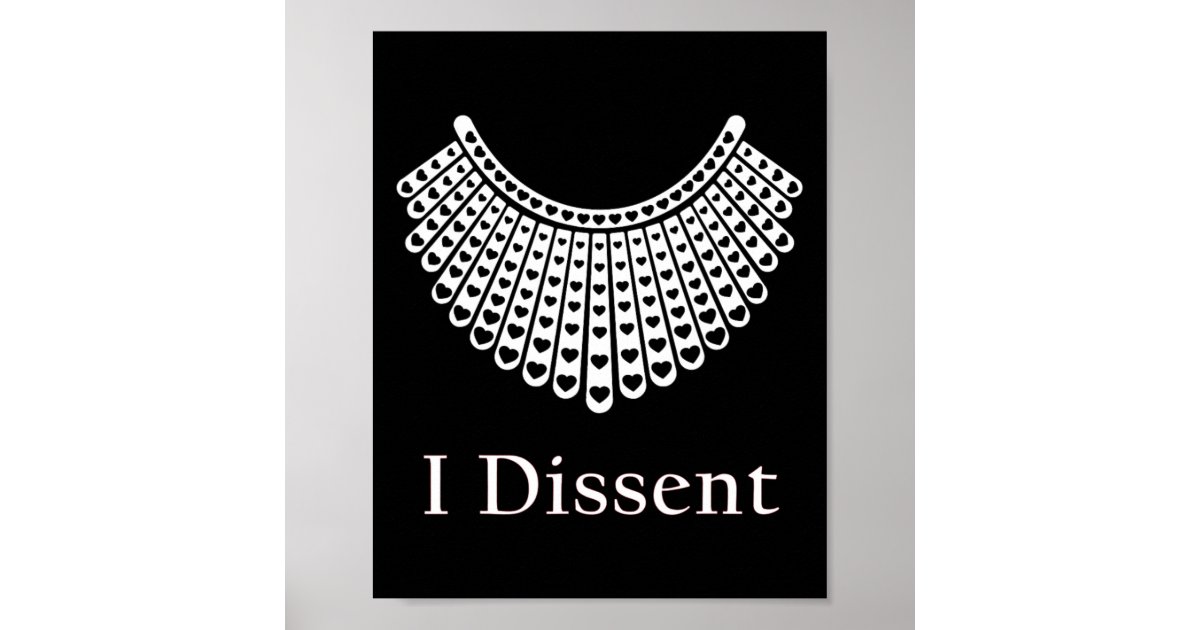 Retro Pro Choice Style We Dissent Feminist Poster | Zazzle