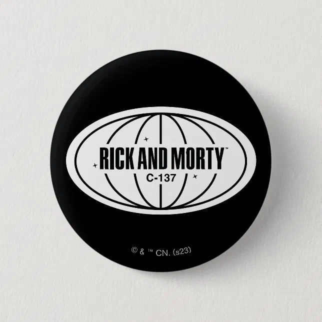 Retro Rick and Morty C-137 Dimension Badge | Zazzle