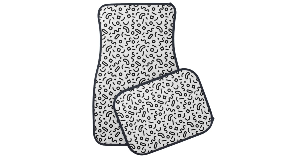Retro Squiggle Pattern Car Mat | Zazzle