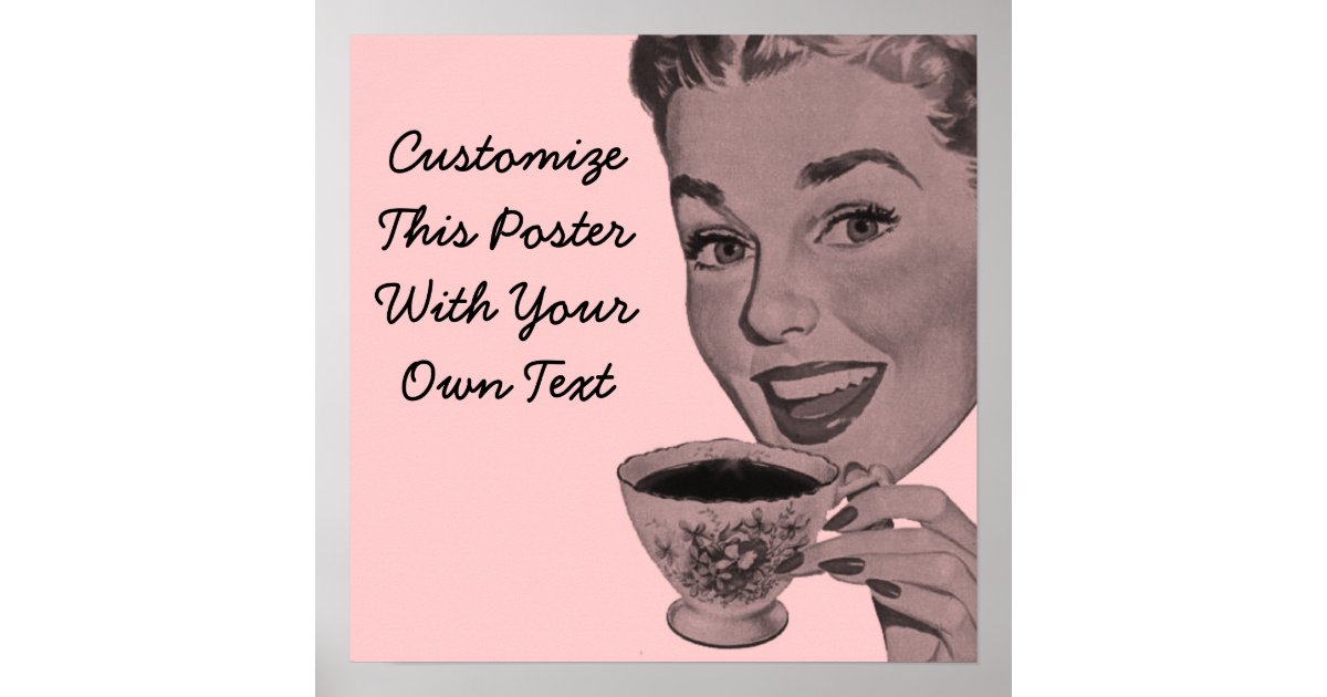Retro Tea Poster | Zazzle