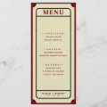 Retro Ticket Stub Wedding Menu | Zazzle