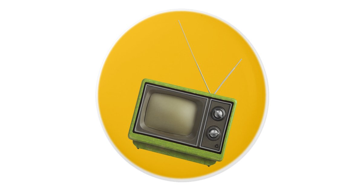 Retro TV Ceramic Knob | Zazzle