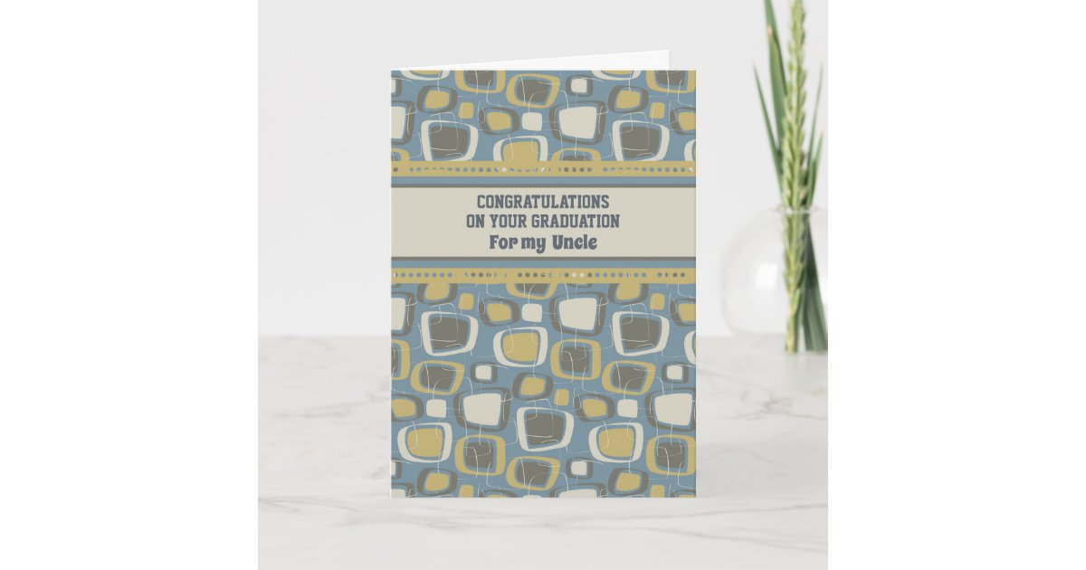 Retro Uncle Congratulations Graduation Card | Zazzle