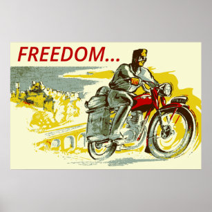 Retro Motorbike Posters & Prints | Zazzle UK