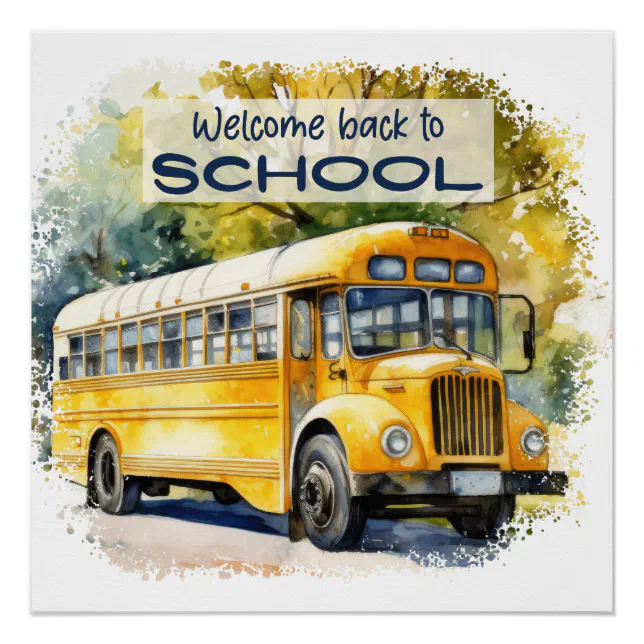 Retro Welcome Back To School Poster | Zazzle