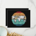 Retro World Map Thank You Card | Zazzle